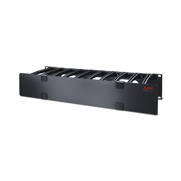 Organizador horizontal de cables, de un solo lado con tapa, de 2 U x 6 ...